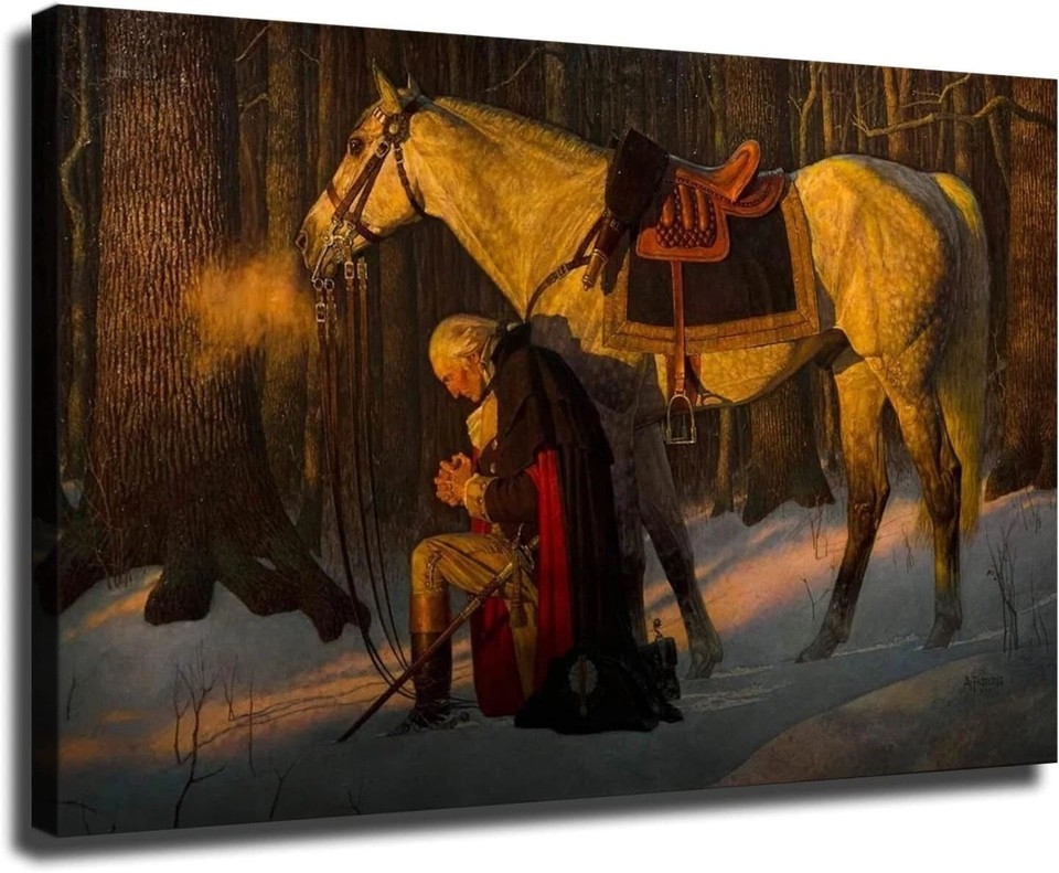 George Washington Praying at Valley Forge Poster Unframed – Historical ...
