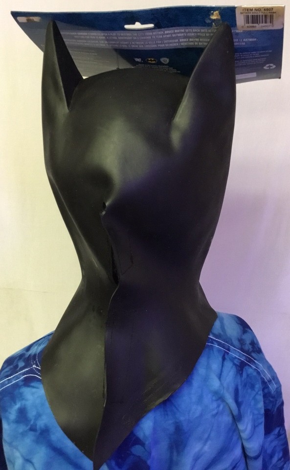 BATMAN MASK Cowl Adult Mens Full Overhead Dark Knight Rises Costume ...