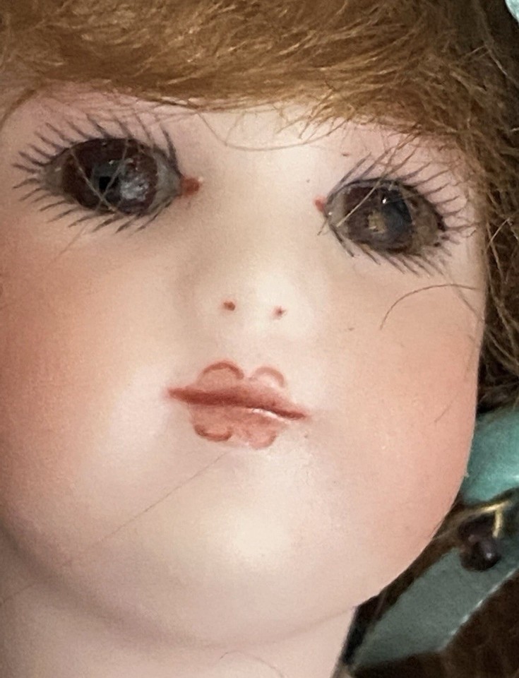 BRU All Bisque Mignonette Antique Doll Reproduction 5.5” Brown Eyes | eBay