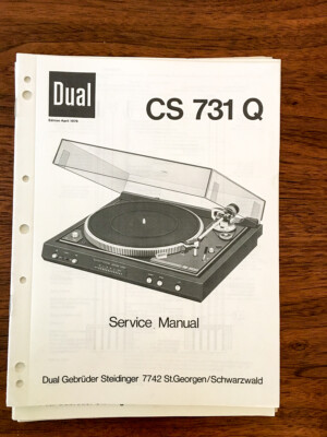 Dual CS 731 Q Record Player / Turntable Service Manual *Original* | eBay