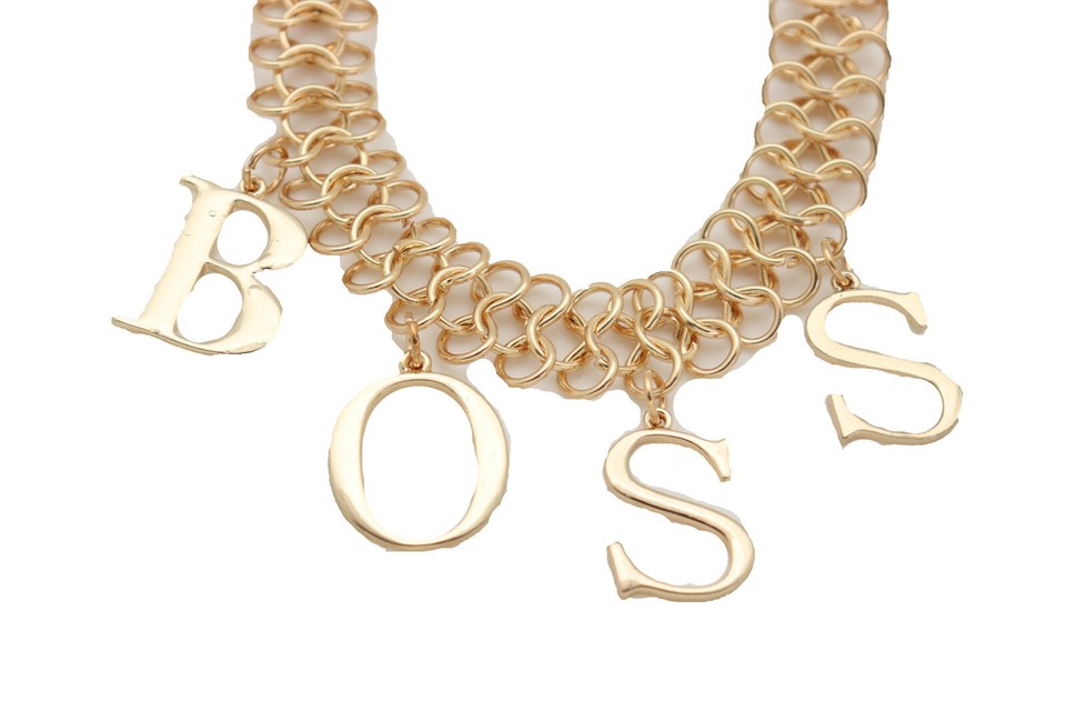 Women Attractive Fashion Necklace Gold Mesh Metal Chain Fun BOSS ...