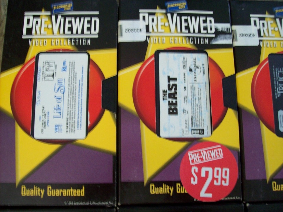 Blockbuster VHS Rental Tapes Lot of 6 With Sleeves | eBay