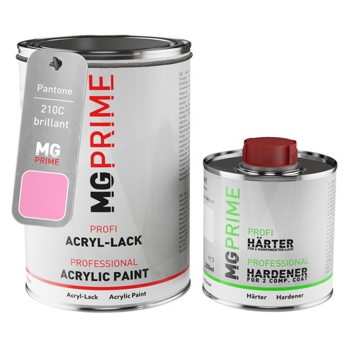 Pantone 210C Red Rose brillant peinture acrylique 1,5L durcisseur y.c ...
