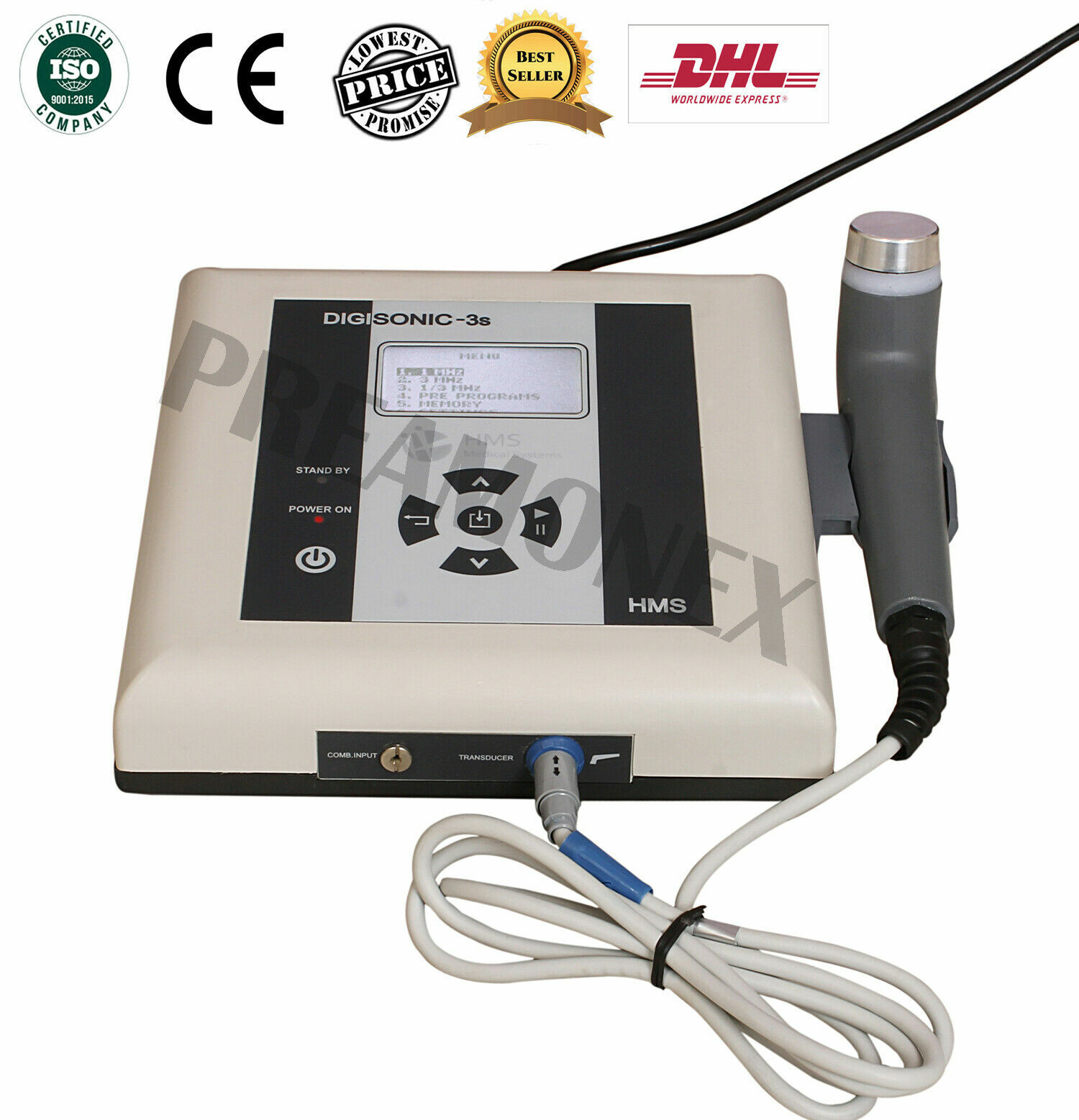 Ultrasound Therapy Machine Comfortable Chiropractic 1&3Mhz Joints pain ...