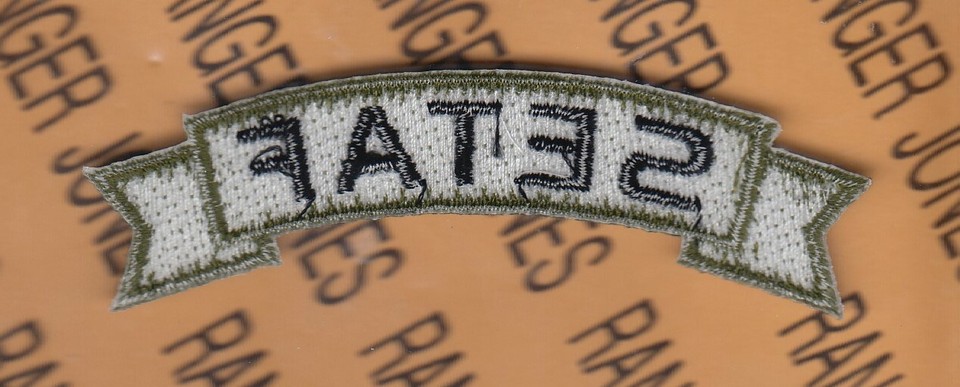 US ARMY SETAF Southern European Task Force Italy OD Green 3.5" tab ...