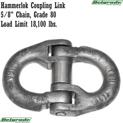 Hammerlok Coupling Link 5/8" Chain, Grade 80 Load Limit 18,100 lbs. | eBay