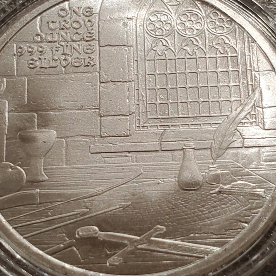 1 oz .999 silver coin Medieval Legends Tristan & Isolde 4th in series ...