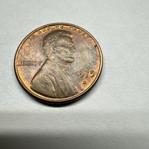 1975-D Lincoln Penny Filled Crooked Low D Error Coin Rare Collector RD ...