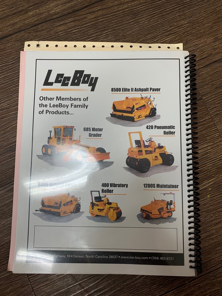 LEEBOY L150, L250, L500 COMPLETE SERVICE AND PARTS MANUAL | eBay