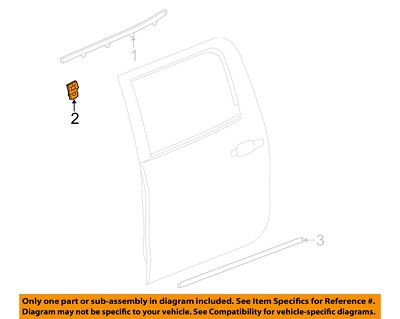 GM OEM 14-19 Sierra 1500 Rear Door Exterior Trim-Belt Molding Clip ...