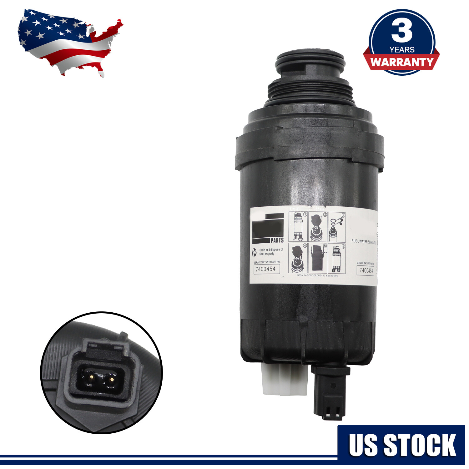 7400454 7023589 Fuel Water Separator Filter For Bobcat T450 T550 T630 ...