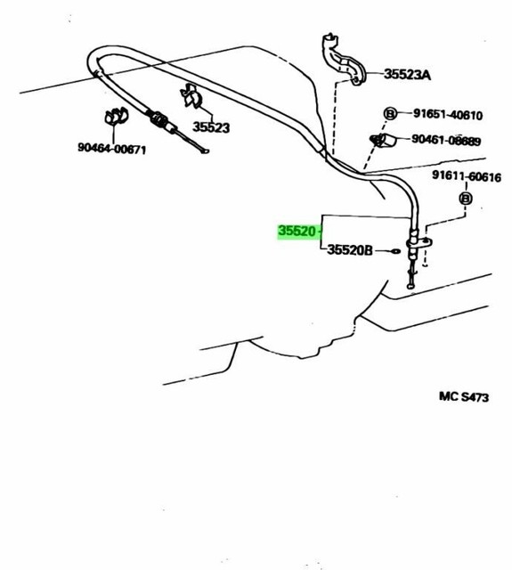 3552060060 Genuine Toyota Throttle Cable ASSY 35520-60060 for sale ...