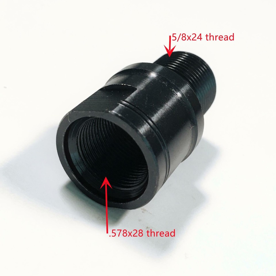 Steel Premium Thread Adapter .578x28 to 5/8x24 | eBay