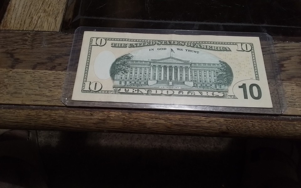 2017-A $10 Bill Fancy Serial Numbers Trinary Low Serial Numbers ...