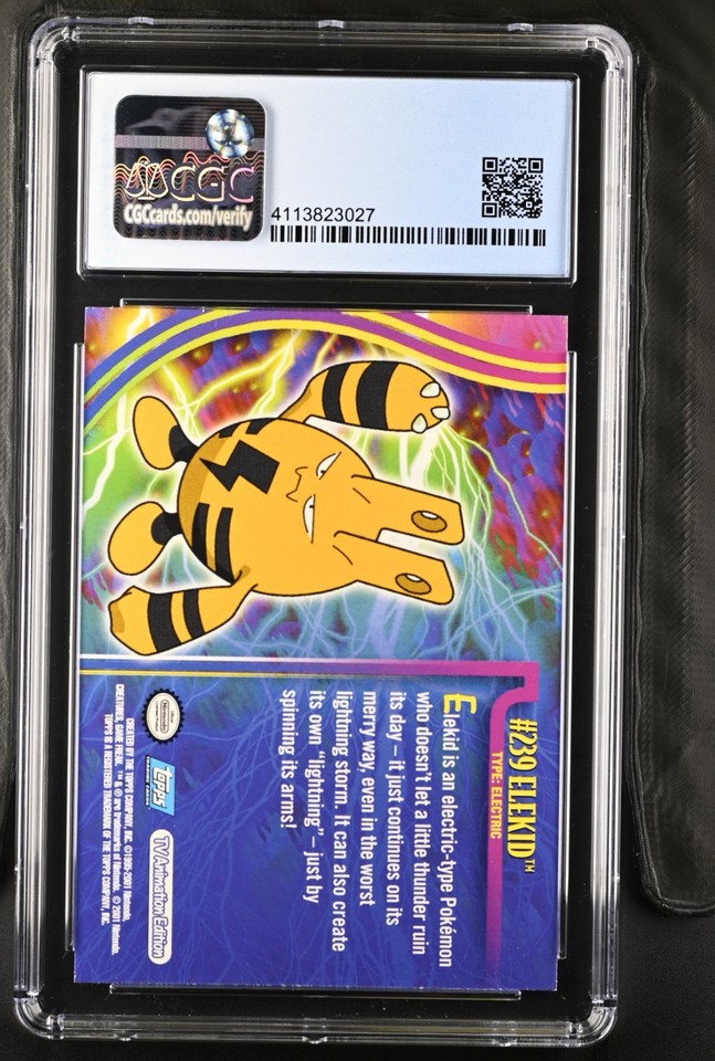 2001 Pokemon TV Animation Johto Series 1 Holo Foil #239 Elekid CGC 10 ...
