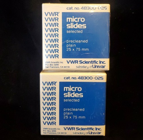 VWR Microscope Slides 1gross 25 ×75mm. Plain Precleaned no. 48300-025 ...