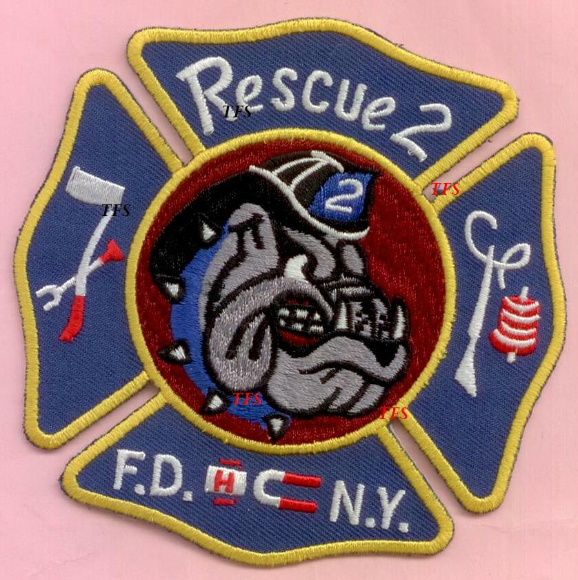 New York City Fire Dept Rescue 2 Patch - Bulldog Blue | eBay