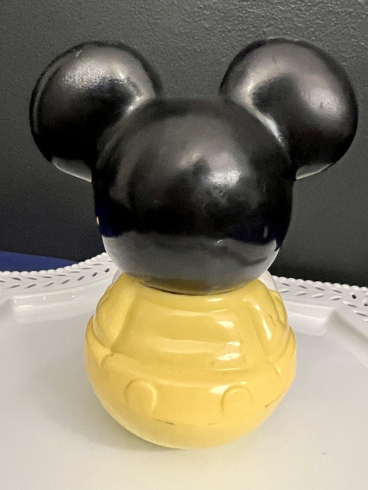 Vintage 1984 Mickey Mouse Baby Toy Roly Poly Weighted Chime Mirror ...