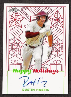 DUSTIN HARRIS 2023 Leaf Holiday Packs HAPPY HOLIDAYS AUTO / Texas ...