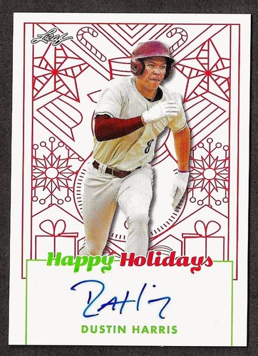 DUSTIN HARRIS 2023 Leaf Holiday Packs HAPPY HOLIDAYS AUTO / Texas ...
