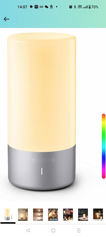 LED Table Lamp Touch Sensor Bedside Lamps Nightstand lamp, Night Light ...