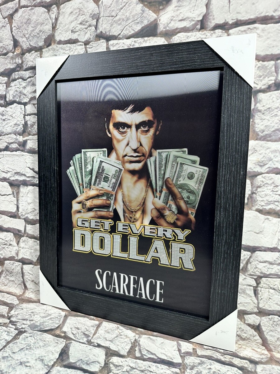 Scarface Framed Poster FRAMED SCARFACE POSTER *BROKEN GLASS* Able
