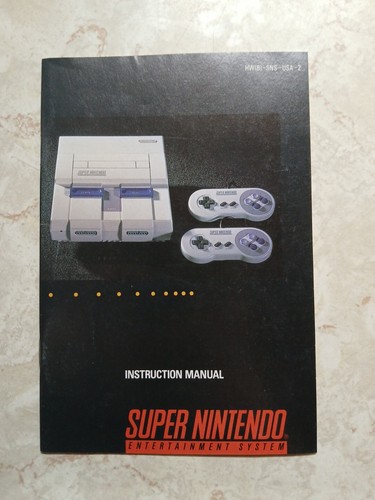 SNES Super Nintendo Console And Mouse Instruction Manual Only SNS-USA ...