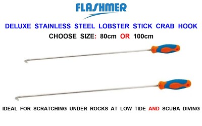FLASHMER DELUXE STAINLESS STEEL LOBSTER STICK SCUBA DIVING CRAB HOOK ...