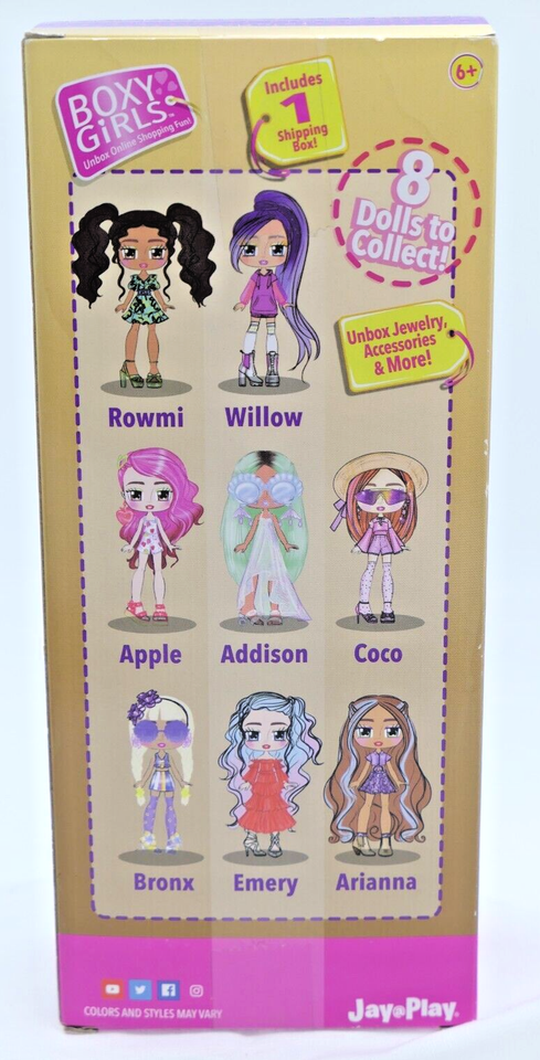 Jay@Play Boxy Girls EMERY Fashion Girl Doll with Mini Shipping Box for ...
