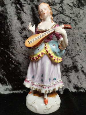 Lady Playing Mandolin, Orion Figurine Made In Occupied Japan | eBay