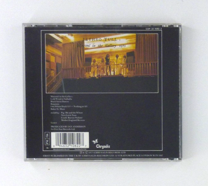 CD Disc - Jethro Tull– Minstrel IN The Gallery - B0586 D06 | eBay