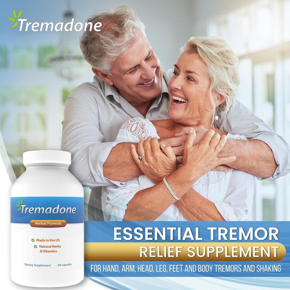 Tremadone Essential Tremor Relief Supplement Hand Arm Leg Head Feet ...