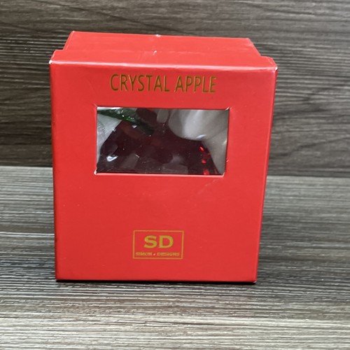 Simon Designs Crystal Red Apple in Box | eBay