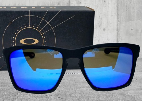 Custom OAKLEY blackout SLIVER XL +(aftermarket) blue POLARIZED ...