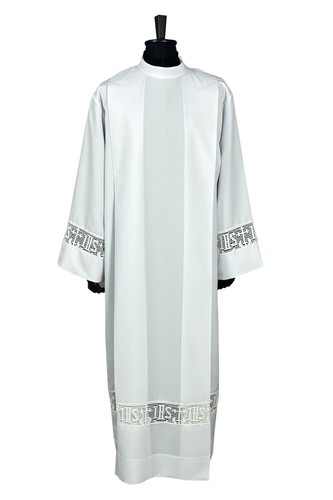 Beautiful Traditional Catholic Priest's Alb polyester, IHS lace | eBay