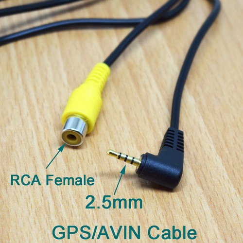 1pc 1.5M Car Backup Camera 2.5mm Plug to RCA Female GPS AV-in Converter ...