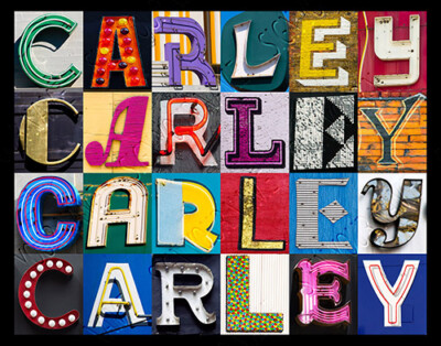 CARLEY Name Poster featuring photos of actual sign letters | eBay