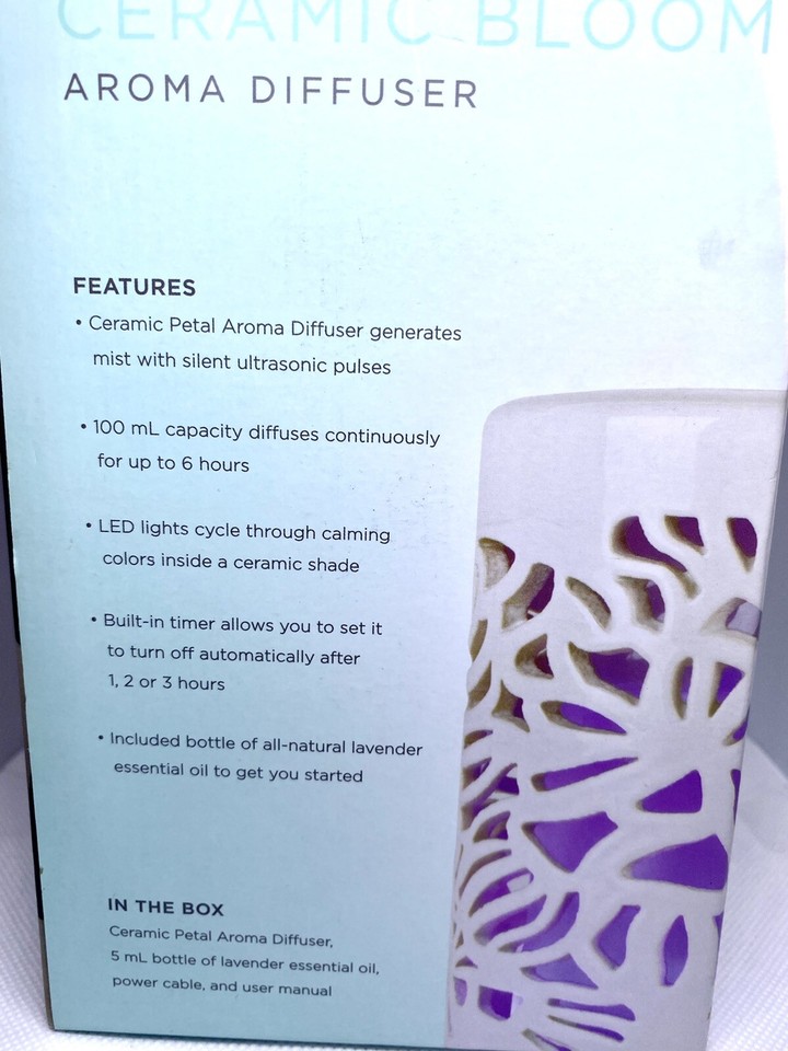 Mahli Ceramic Bloom Diffuser with Lavender Oil - New Tested & Working ...