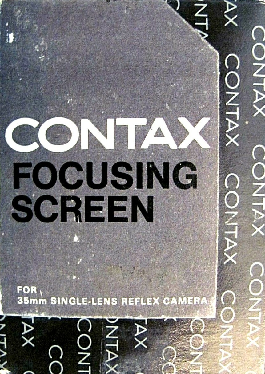 Contax Matte Focusing Screen for Contax RTS SLR Film Camera | eBay
