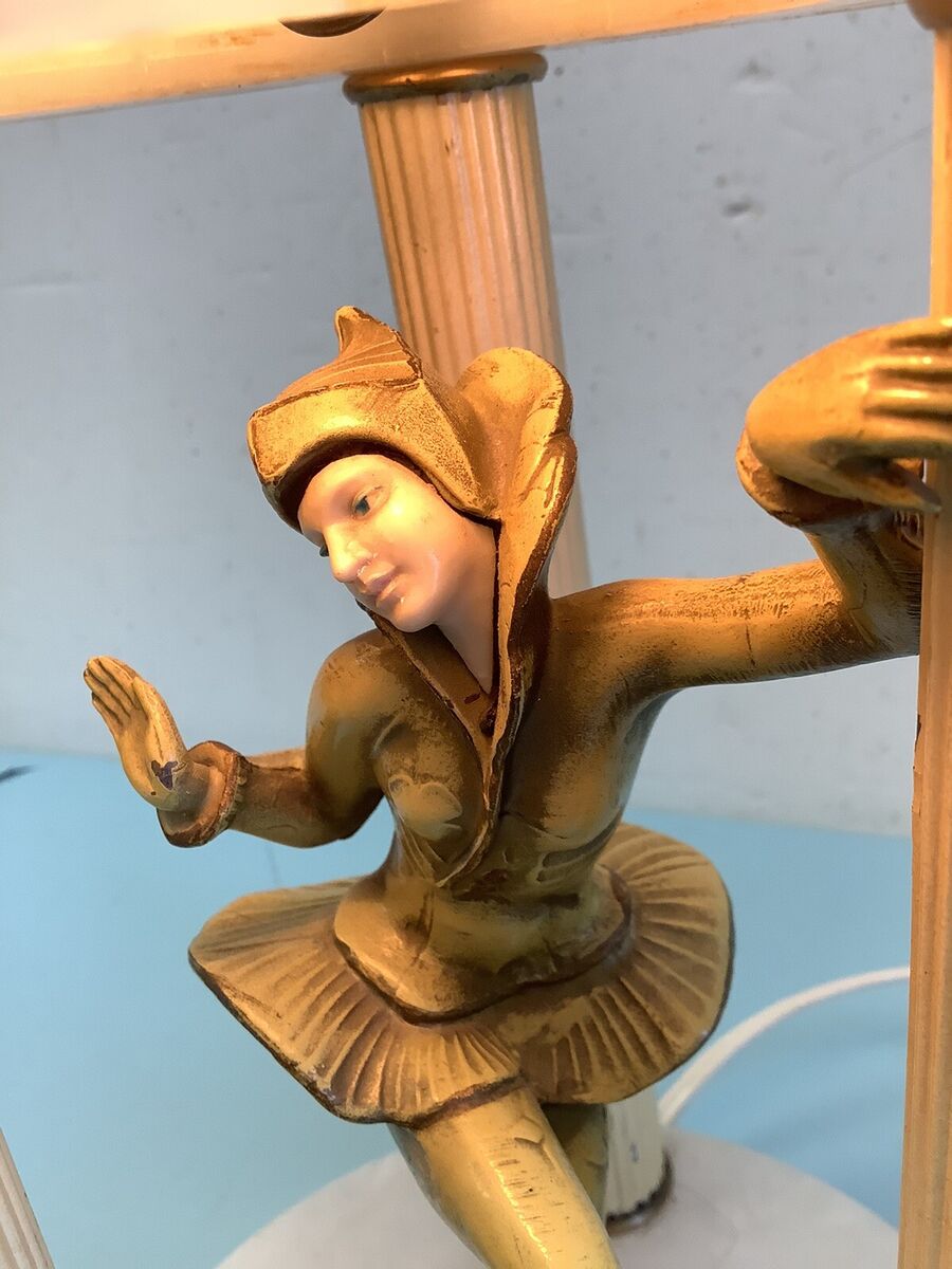 Art Deco Dancing Pixie Lamp “Gerado” by J.B.Hirsch Dome Art Deco Dancing Pixie Lamp “Gerado” by J.B.Hirsch Dome