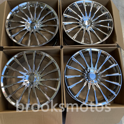 22" CHROME STYLE WHEELS RIMS FITS FOR MERCEDES BENZ W222 S680 MAYBACH S ...