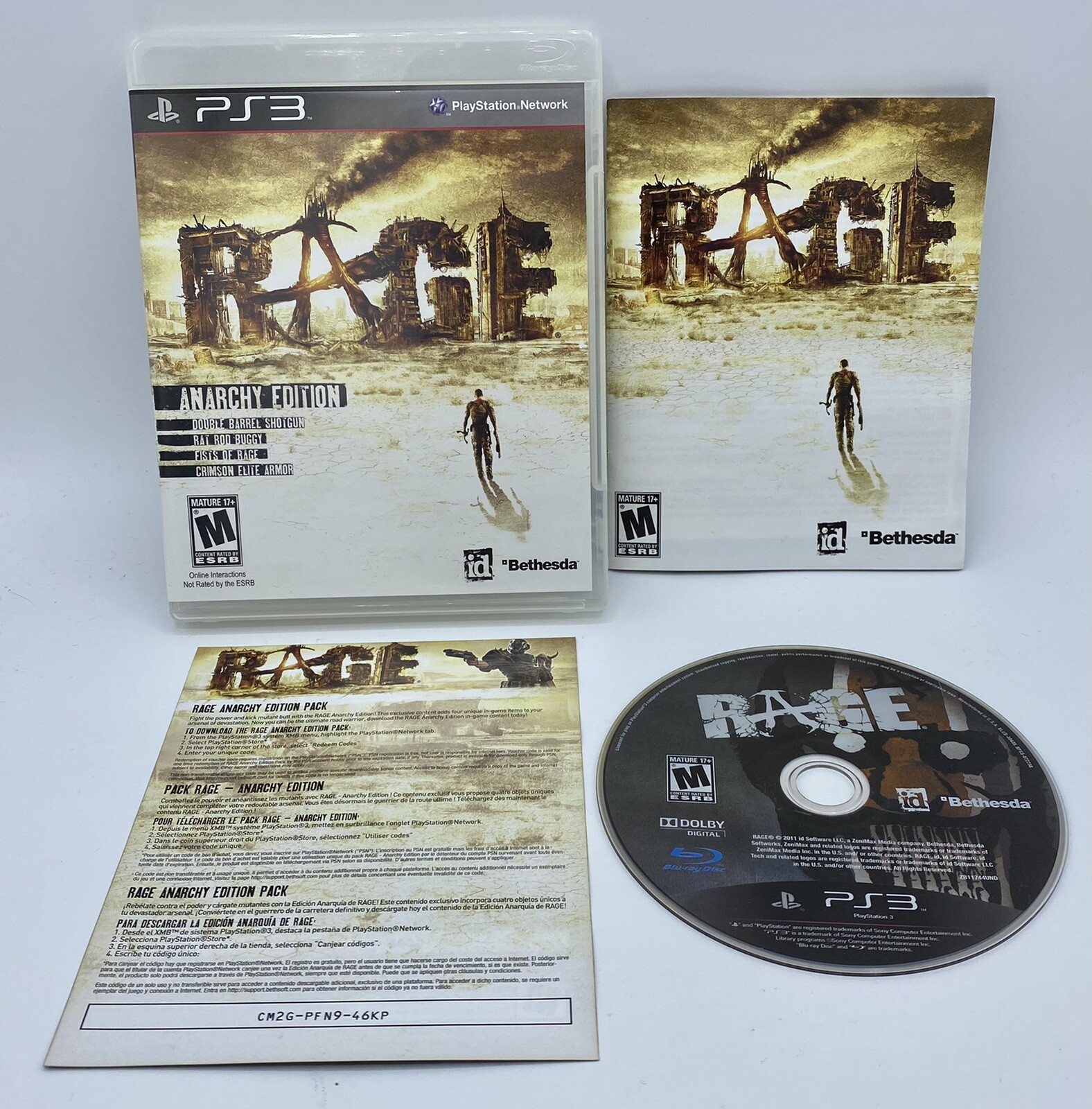 PlayStation 3 PS3 Rage Anarchy Edition CIB Complete Tested Working ...