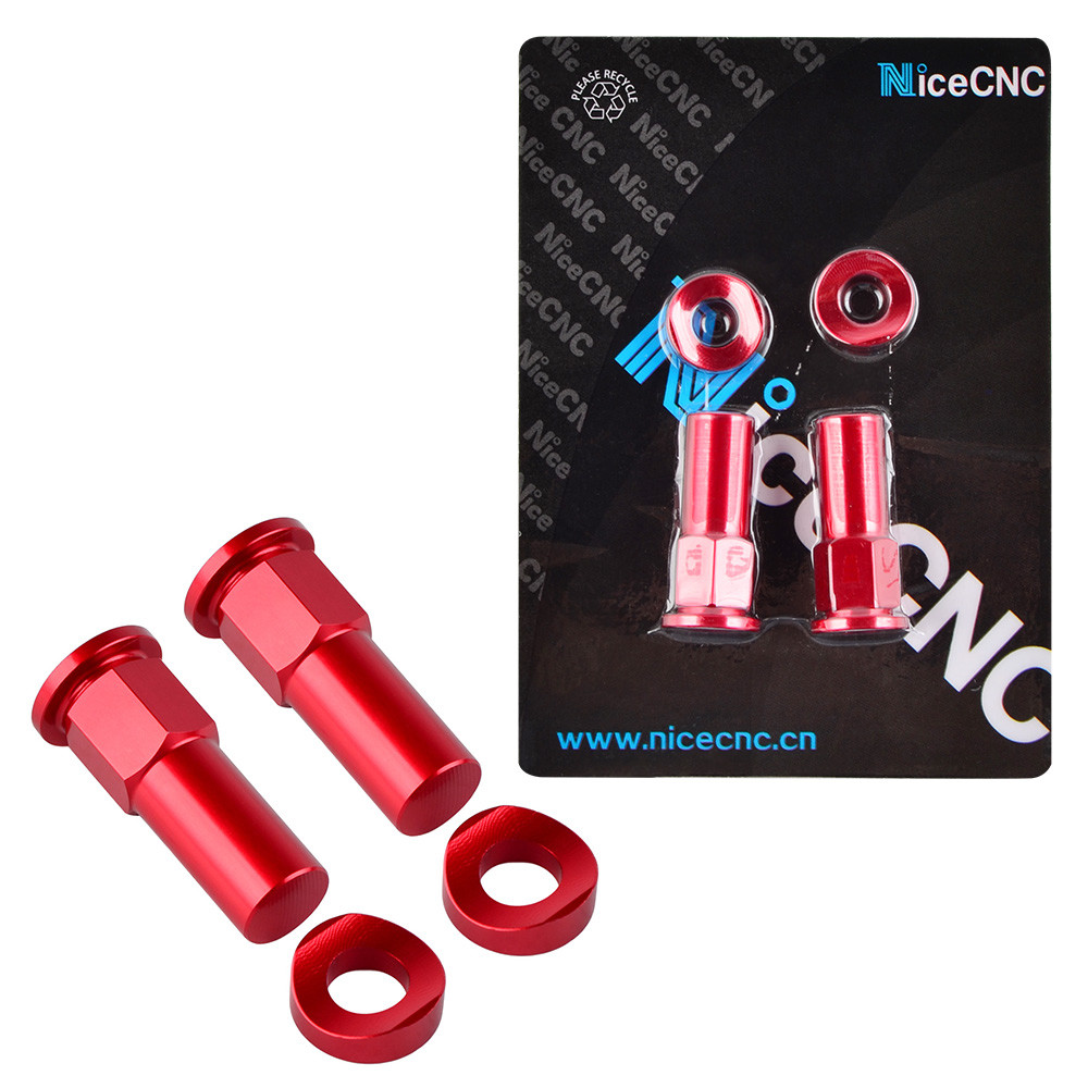 Anodized Red CNC Rim Lock Nuts & Washer Kit Fit Honda CR125 CR250 ...