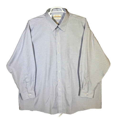 Gold Label Men's Dress Shirt 19 34/35 Lavender Plaid 100% Cotton Formal ...