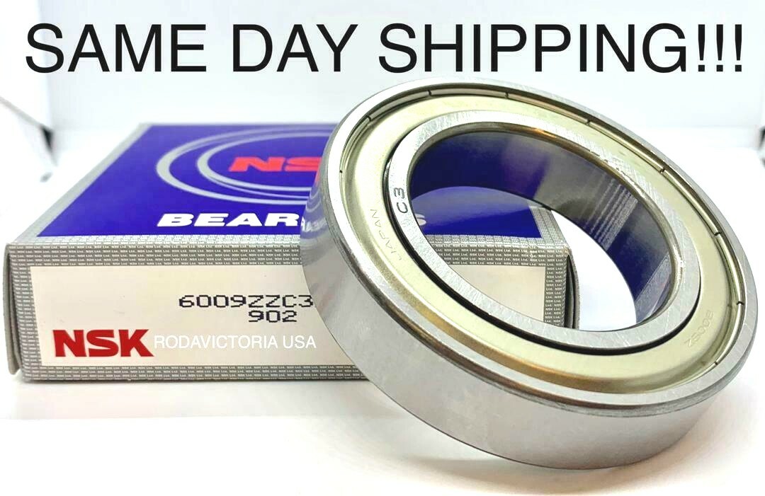 NSK 6009 ZZ/C3 Deep Groove Radial Ball Bearing 45x75x16mm 6009 ZZ 6009-2Z | eBay