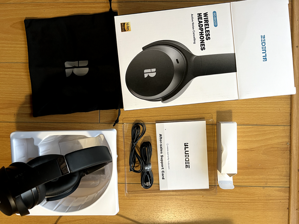 Noise Cancelling Over Ear Headphones Memory Foam Ear Cup Hi-Res Deep ...