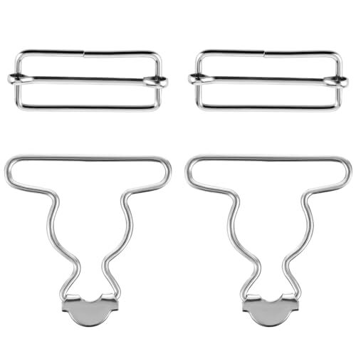 2PCS Jean Overalls Overall Buckles Adjustable Bib Clips No-Sew Button ...