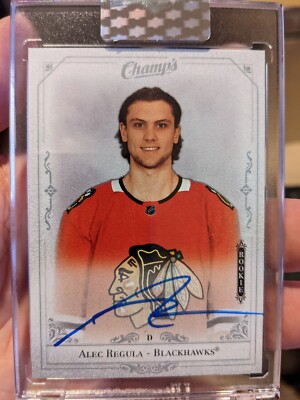 Alec Regula 2020-21 Upper Deck Clear Cut Champs Rookie Auto #C-RE Mint ...
