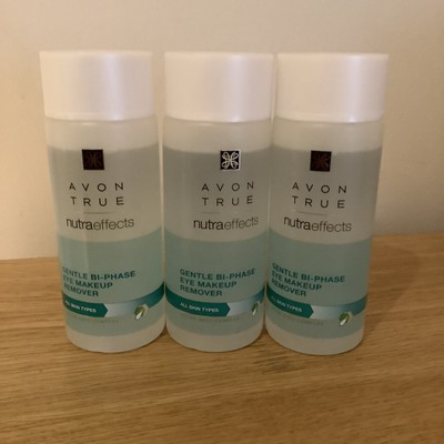 Avon True nutraeffects Gentle Bi-phase Eye Makeup Remover 200mls X 3 ...