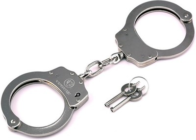 Heavy Duty Double Locking Steel Hand Cuffs with Welded Chain Links | eBay